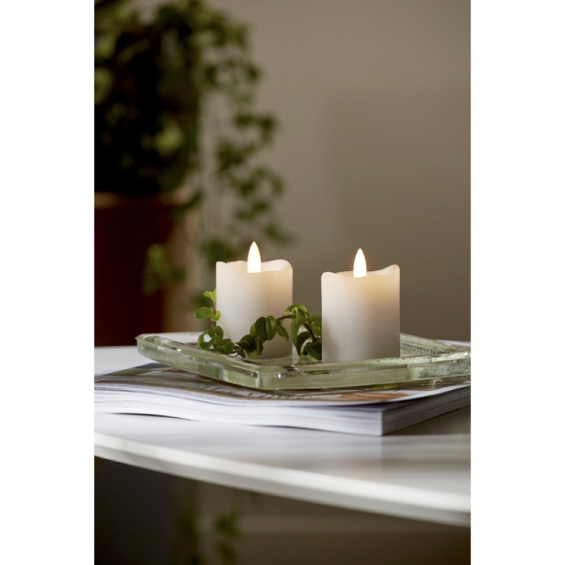 Köp realistiska LED-blockljus med timer 2st | SPOTiLED.SE